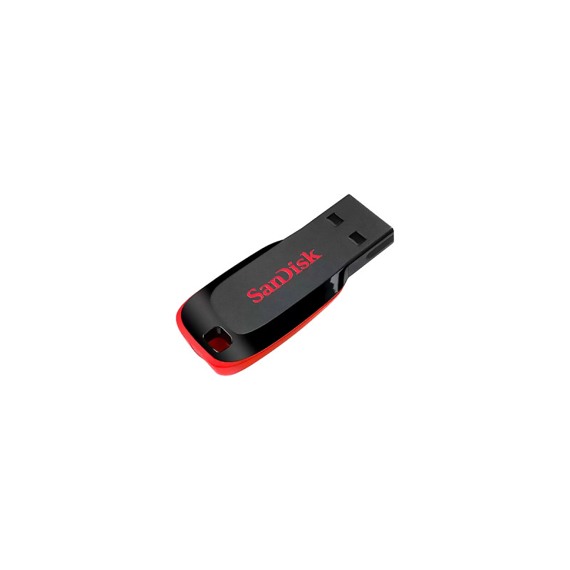 FLASH MEMORY SANDISK 128GB Cruzer Blade USB-A 3.0 Black-Red